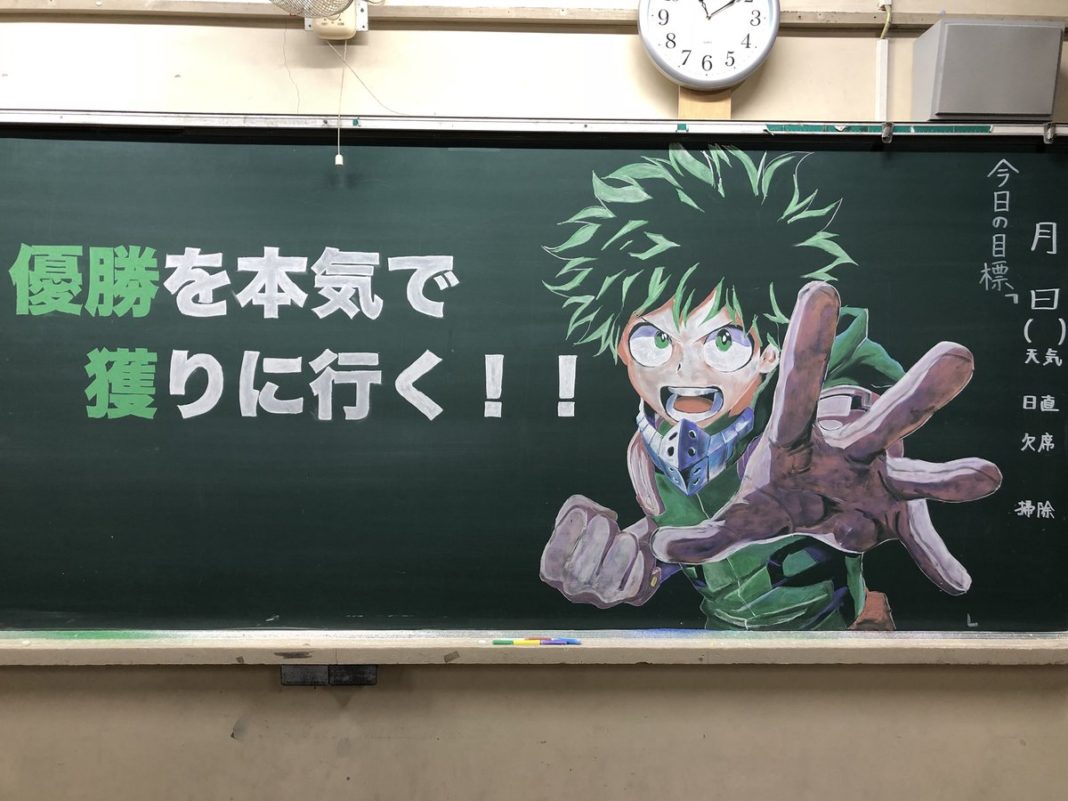 Japanese Teacher Draws Amazing Chalkboard Art to Motivate Students ...