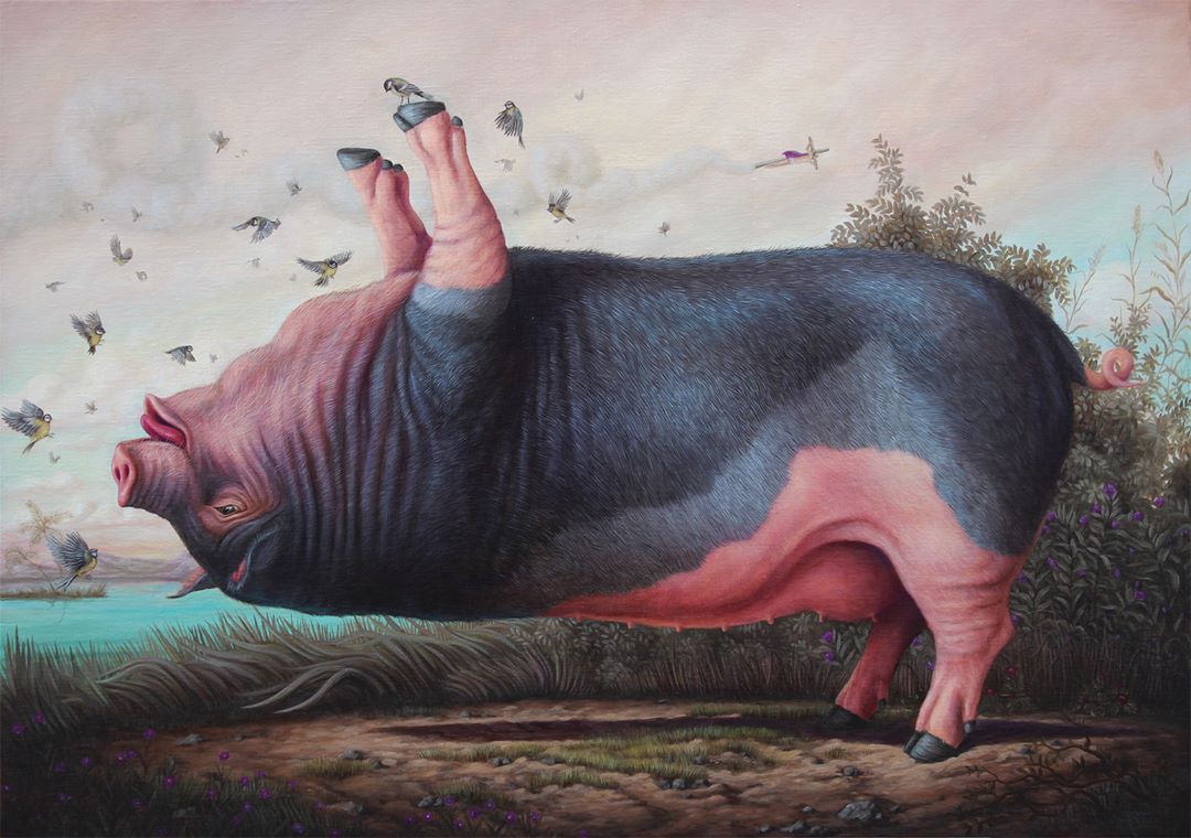 Animals Do Yoga in These Surrealistic Paintings - TettyBetty