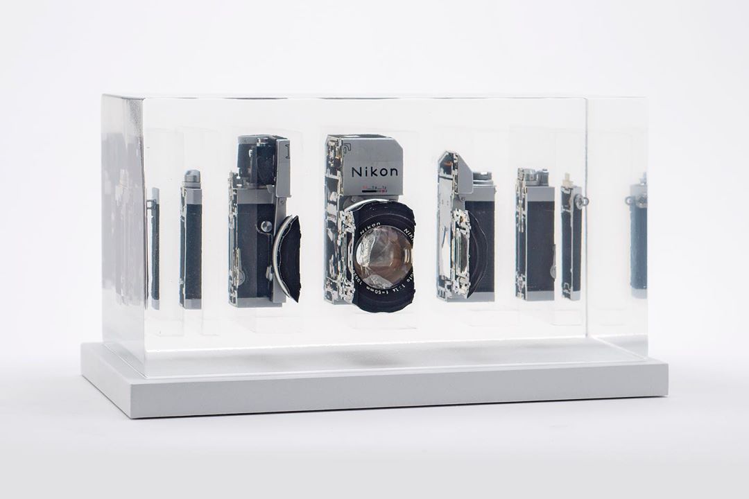 Artist Slices Vintage Cameras and Recomposes Them in Resin - TettyBetty
