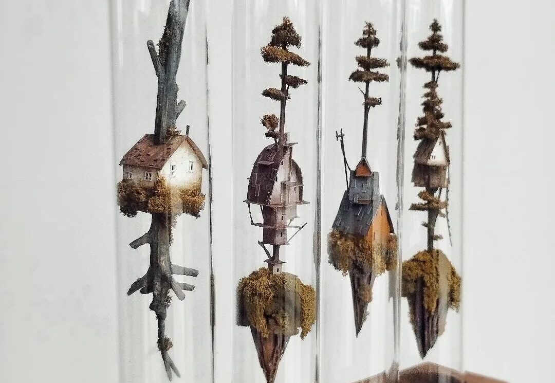 Michael Davydov Makes Fascinating Miniature Houses Confined in Glass ...